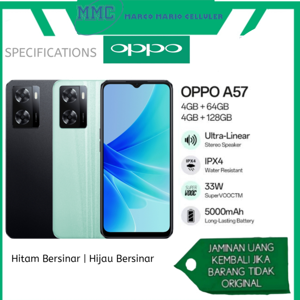 Jual oppo a57 4/64 4/128 Garansi Resmi OPPO Indonesia | Shopee Indonesia