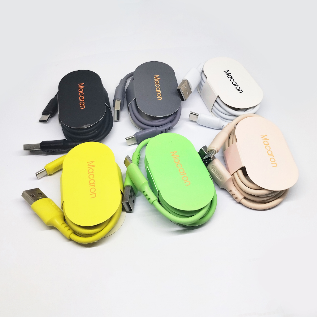 Jual KABEL DATA MACARON TYPE-C FAST CHARGING 100CM MURAH MERIAH COLOKAN ...