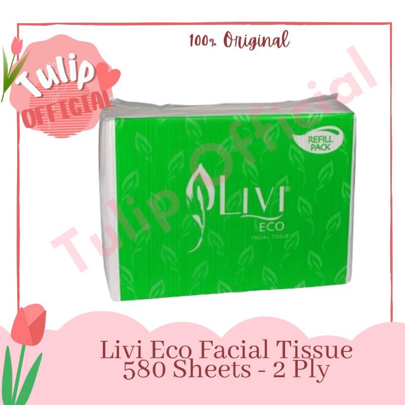 Jual Tisu Tissue Facial LIVI Eco Refill 580 Sheets 2 Ply | Shopee Indonesia