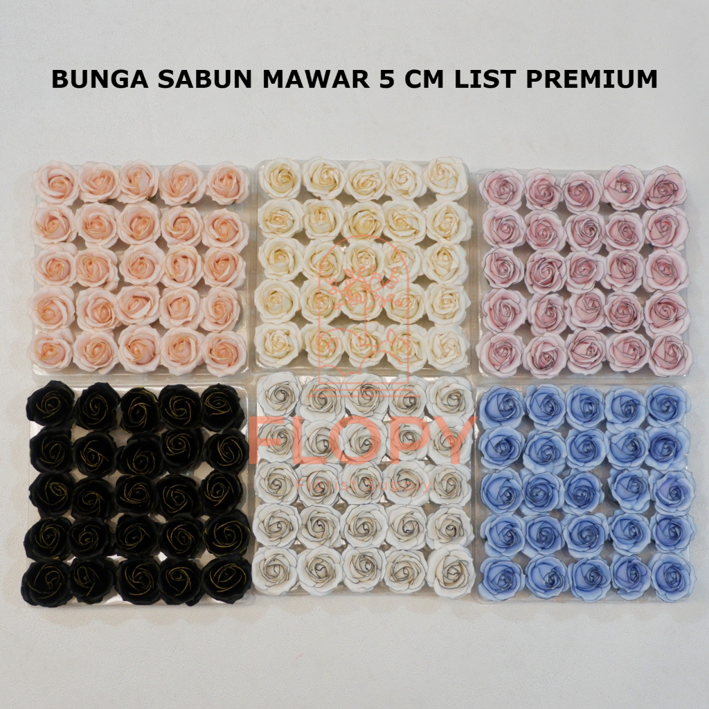 Jual Bunga Sabun Mawar 5 cm List Premium / Soap Flower Bunga Palsu ...