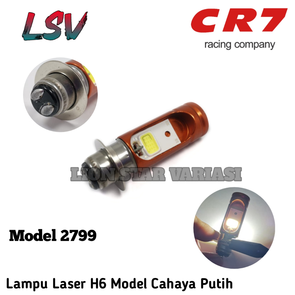 Jual Lampu Utama LED H6 Laser Jauh Dekat High Low Putih Kuning Lampu Laser Motor Universal 2 ...