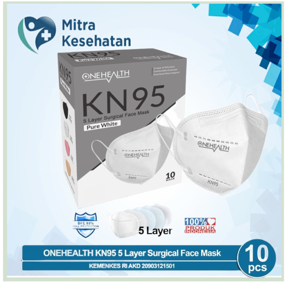 Jual Masker KN95 Medis Onehealth 5 ply Per Box isi 10 Pcs | Shopee Indonesia