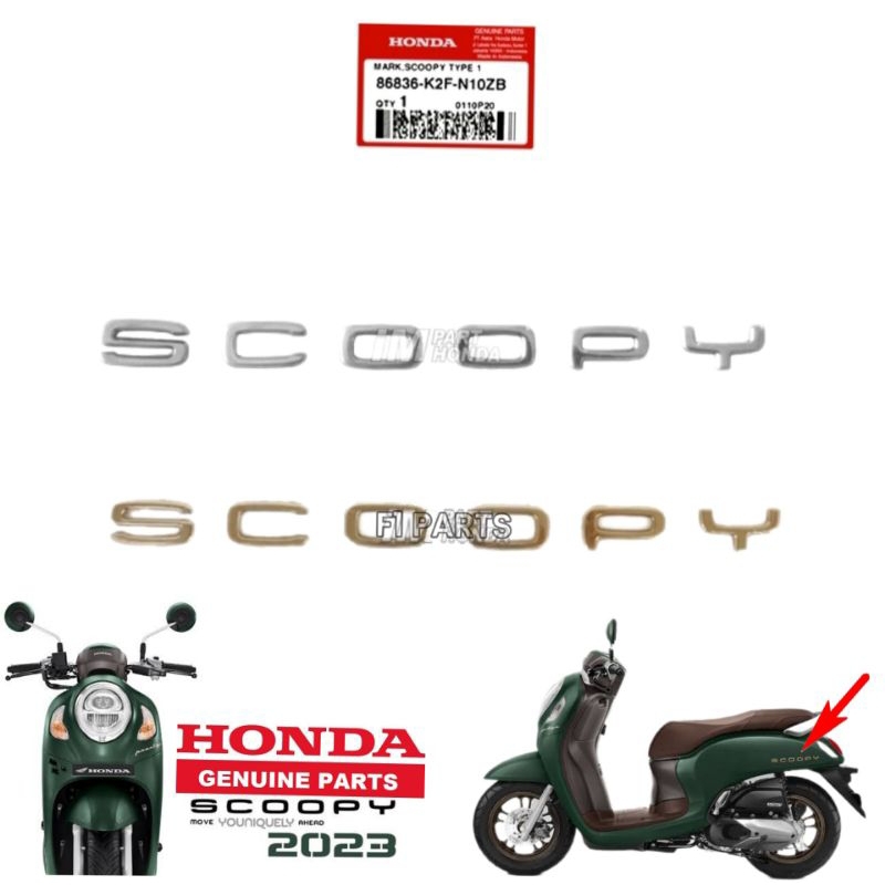 Jual Emblem Logo Body Scoopy K2F silver gold set kanan kiri 2021 2022 ...