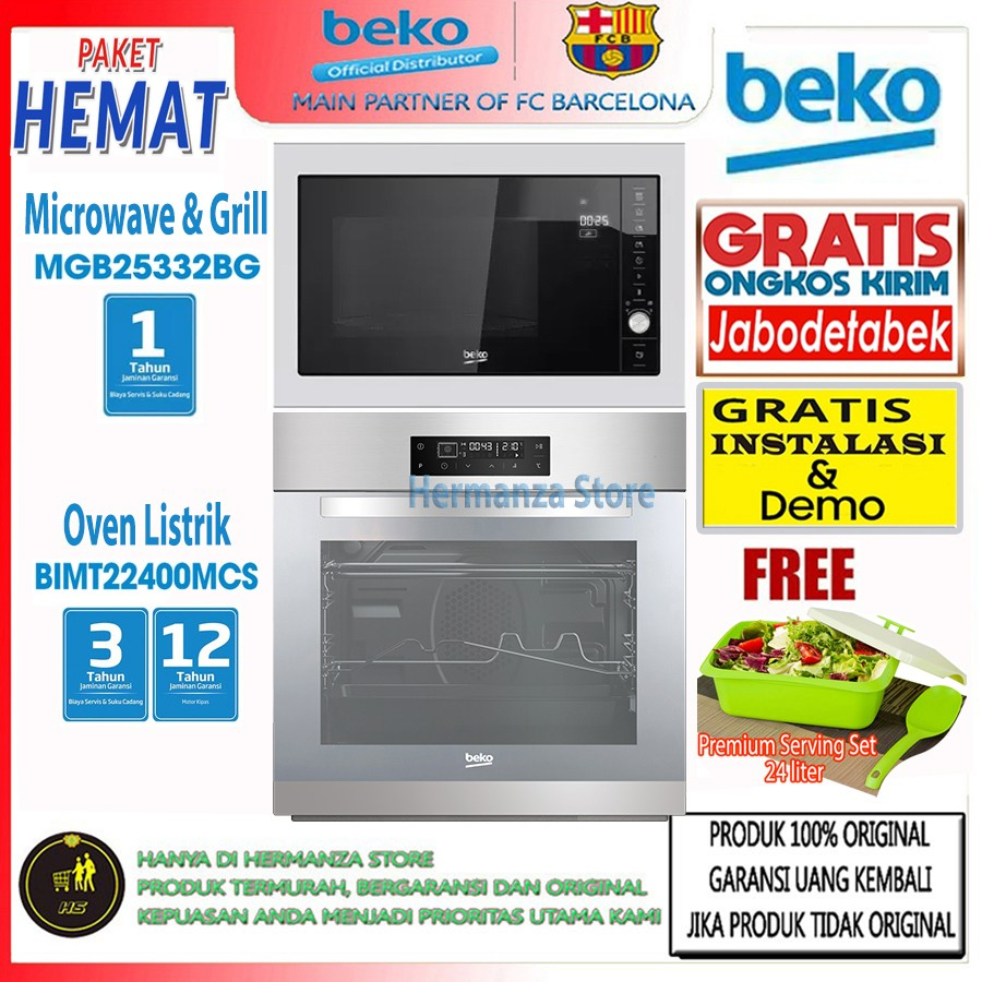 Jual Beko Built IN Oven Listrik Tanam BIMT22400MCS + Microwave & Grill ...