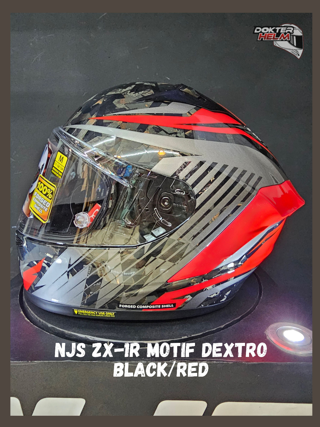 Jual HELM NJS ZX1-R ZX1R CARBON FORGED DEXTRO FULL FACE HELMET FREE ...