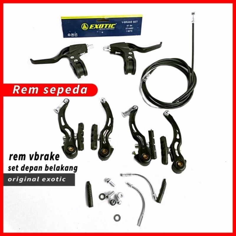 Jual rem sepeda set vbrake set LENGKAP MTB BMX LIPAT FOLDING SIAP ...