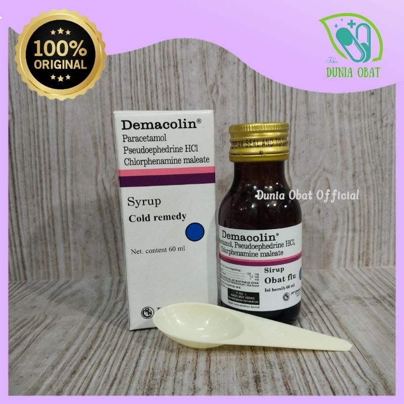 Jual [60 ml] Demacolin syrup | obat flu | demam | bersin-bersin ...