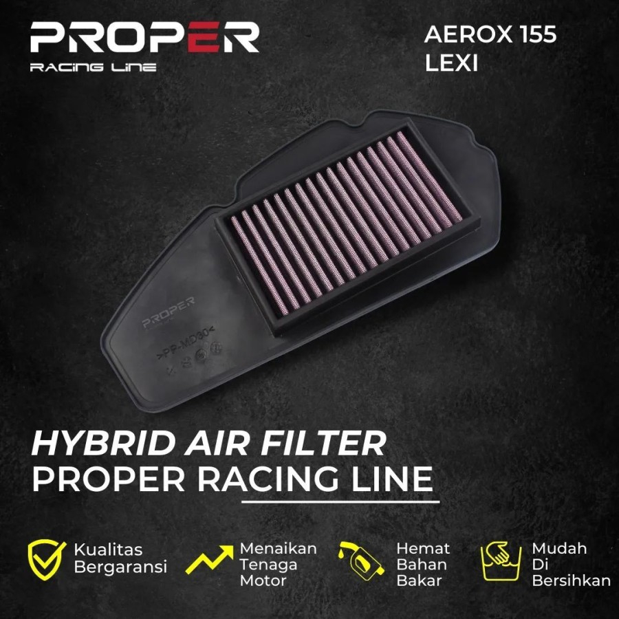 Jual PROPER Hybrid Air Filter Yamaha Aerox 155 dan Lexi Proper Racing ...