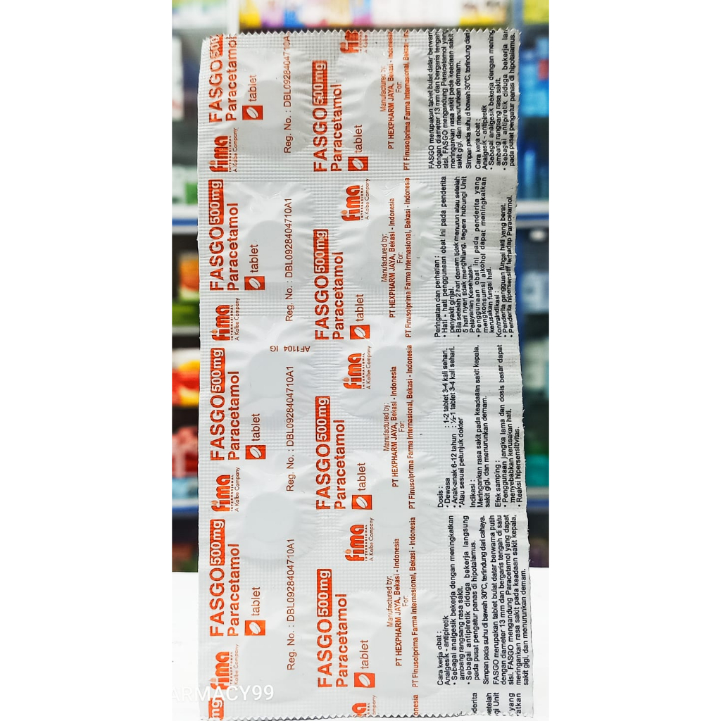 Jual Fasgo 500MG 𝟏 𝐒𝐓𝐑𝐈𝐏 𝐈𝐒𝐈 𝟏𝟎 𝐓𝐀𝐁𝐋𝐄𝐓 - M eredakan Demam, Sakit Gigi ...