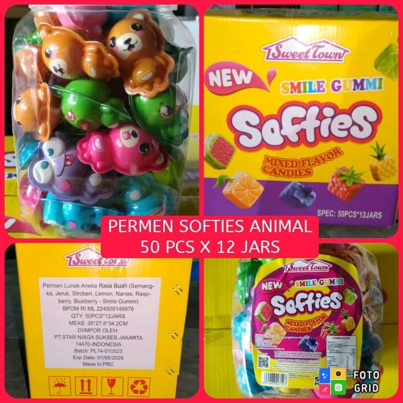 Jual Permen Cemilan Snack Softies Animal Boneka Kartun Rasa Buah Mainan ...