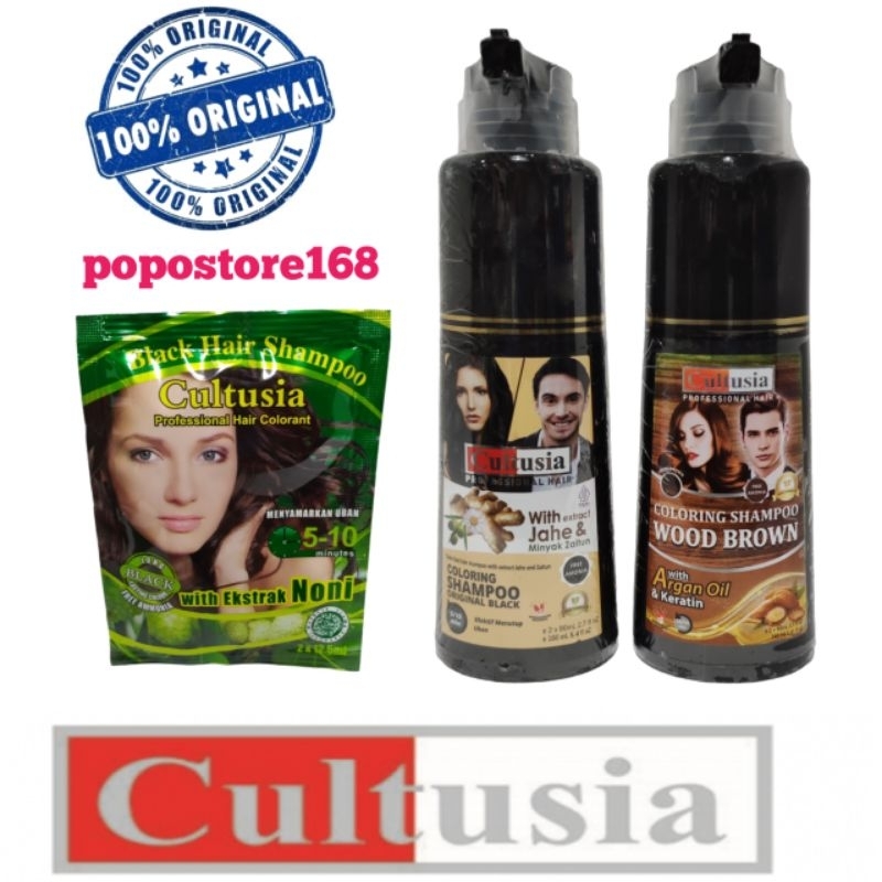 Jual SHAMPO HITAM RAMBUT UBAN/ CULTUSIA SHAMPOO FAST COLOUR HAIR ...