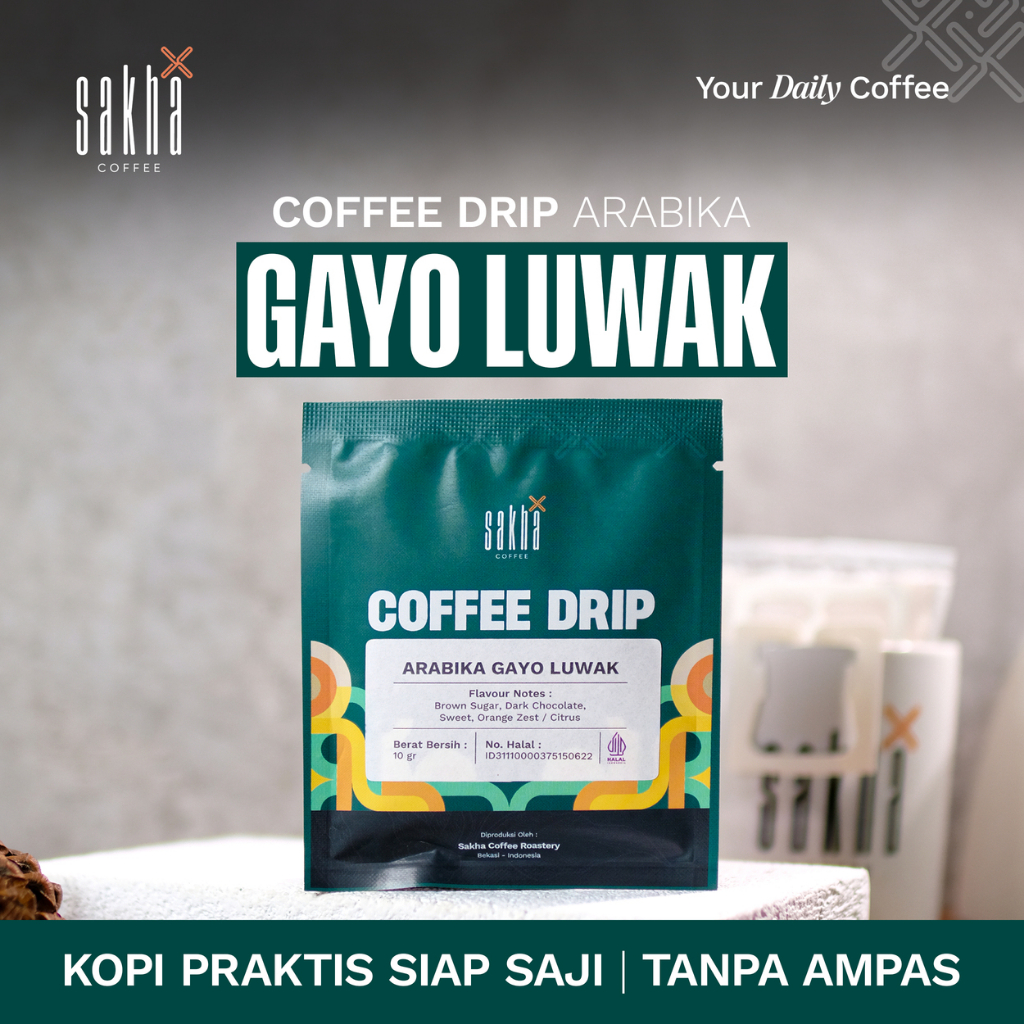 Jual Drip Bag Coffee Arabica Gayo Luwak Kopi Arabika Instan Asli Murni ...