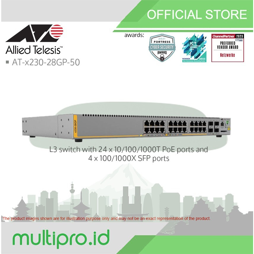 Jual Switch PoE Allied Telesis 24-port RJ45 4-port SFP AT-x230-28GP-50 | Shopee Indonesia