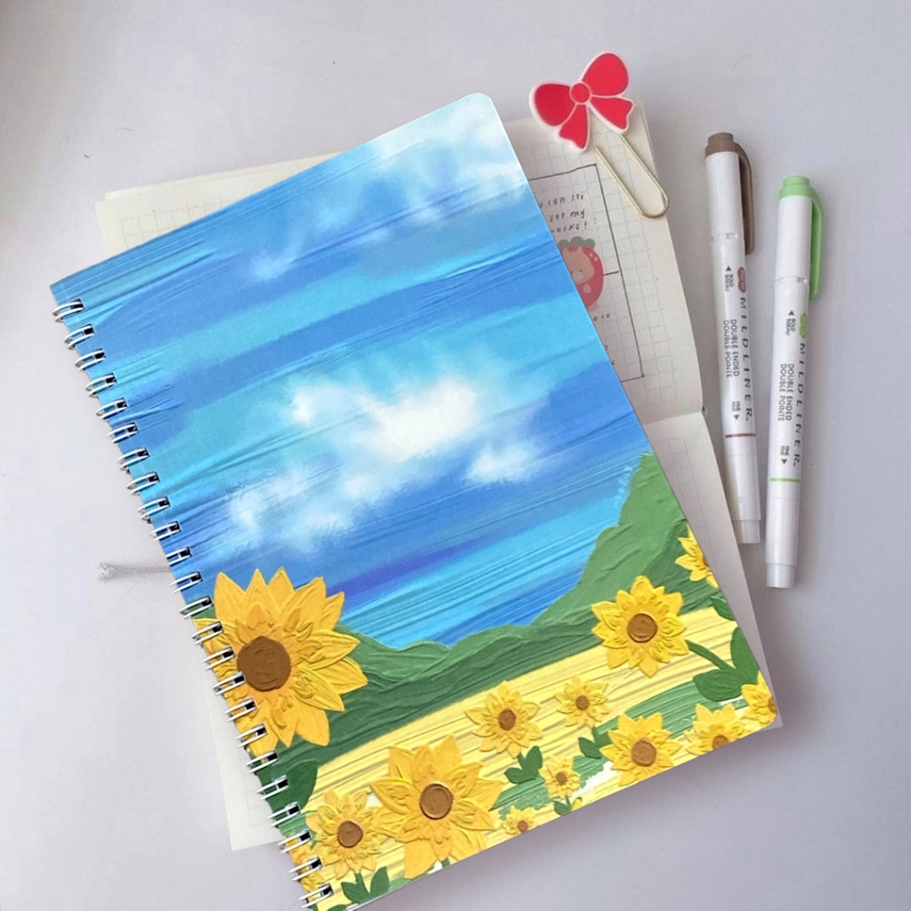 Jual NoteBook Spiral A5 Aesthetic Colorfull Blue Sky View / Buku ... Jual NoteBook Spiral A5 Aesthetic Colorfull Blue Sky View / Buku ...