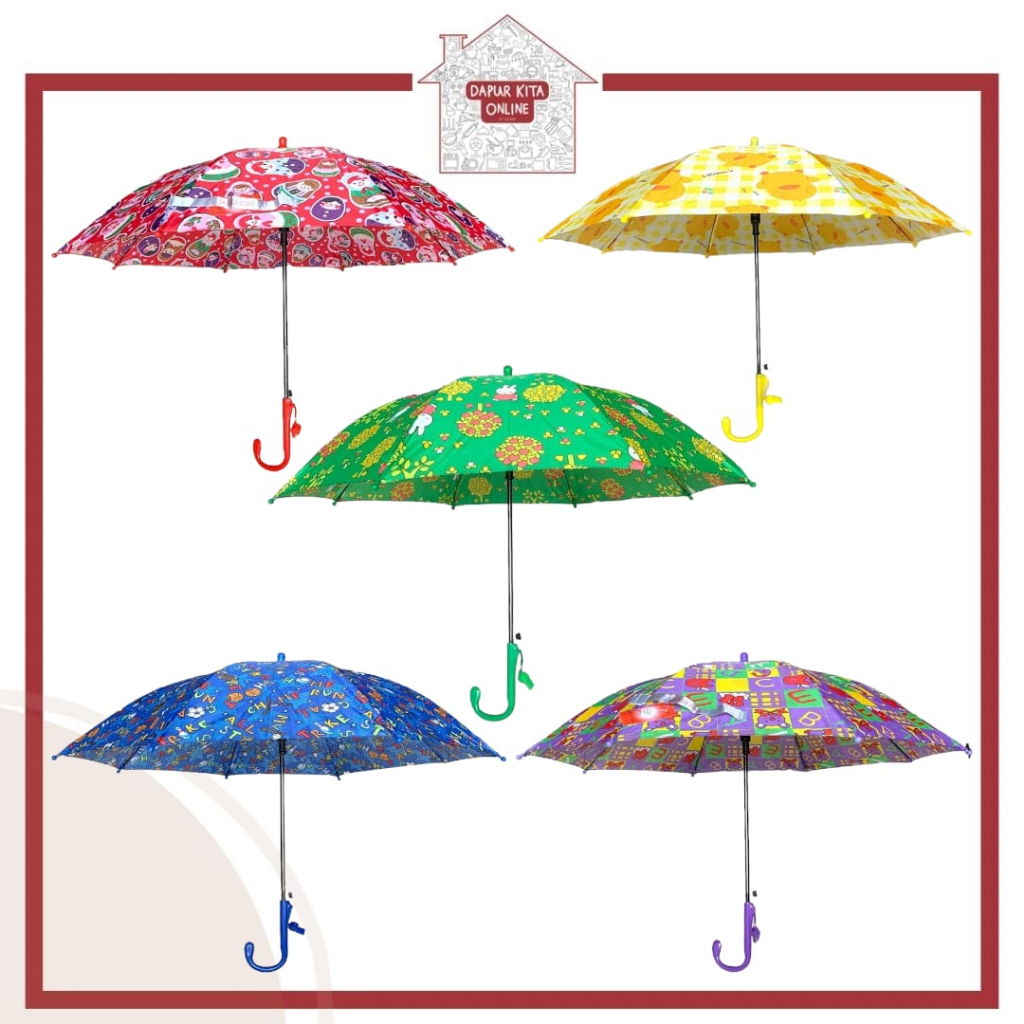 Jual Payung Anak Karakter 355K / Payung Anak Motif Plus Peluit / Payung ...
