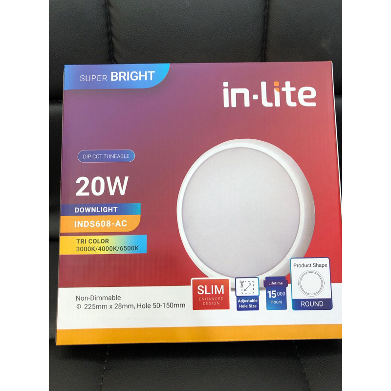 Jual Panel led INLITE outbow 20watt bulat Tricolor INDS608-AC | Shopee ...