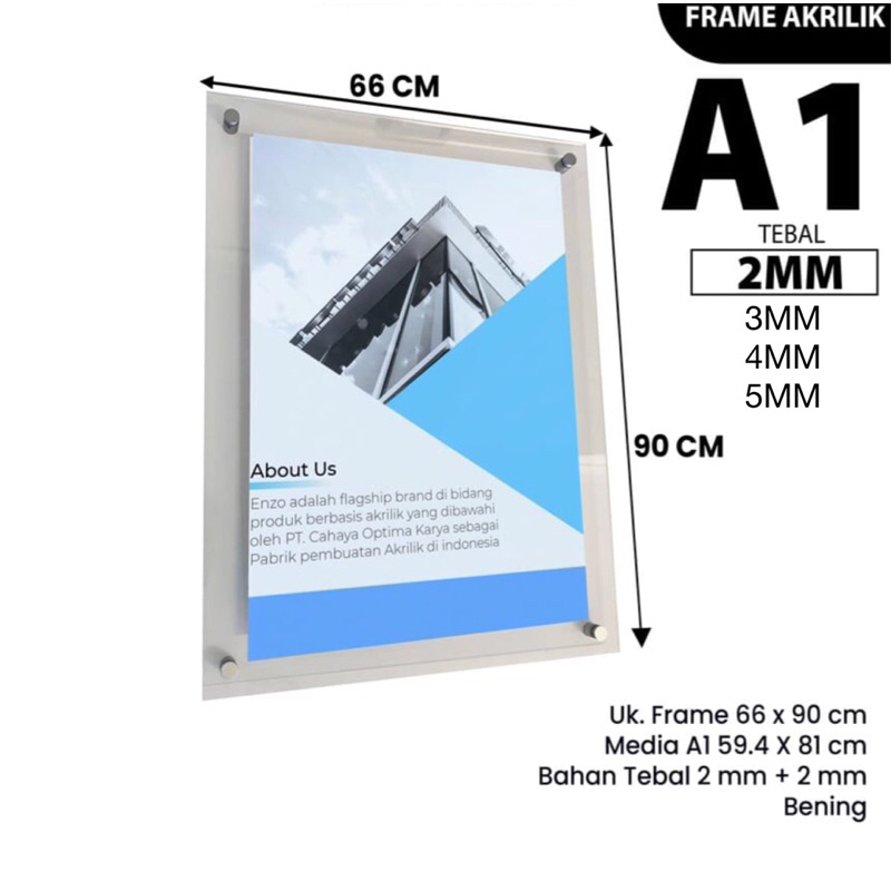 Jual Frame Akrilik/Poster Akrilik A1 (Bisa Custom) 2/3/4/5mm | Shopee ...