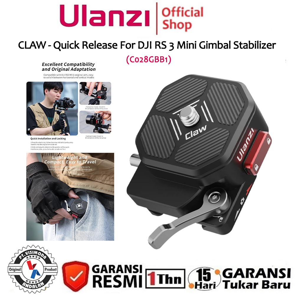 Jual Ulanzi Claw Quick Release For DJI RS 3 Mini Gimbal Stabilizer ...