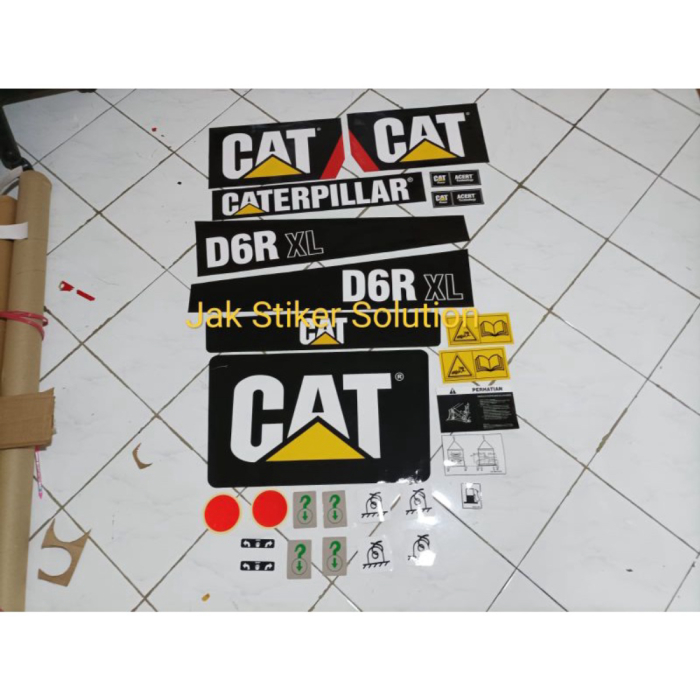 Jual STICKER ALAT BERAT Stiker Dozer Caterpillar Cat D6R XL BAHAN HIGH ...