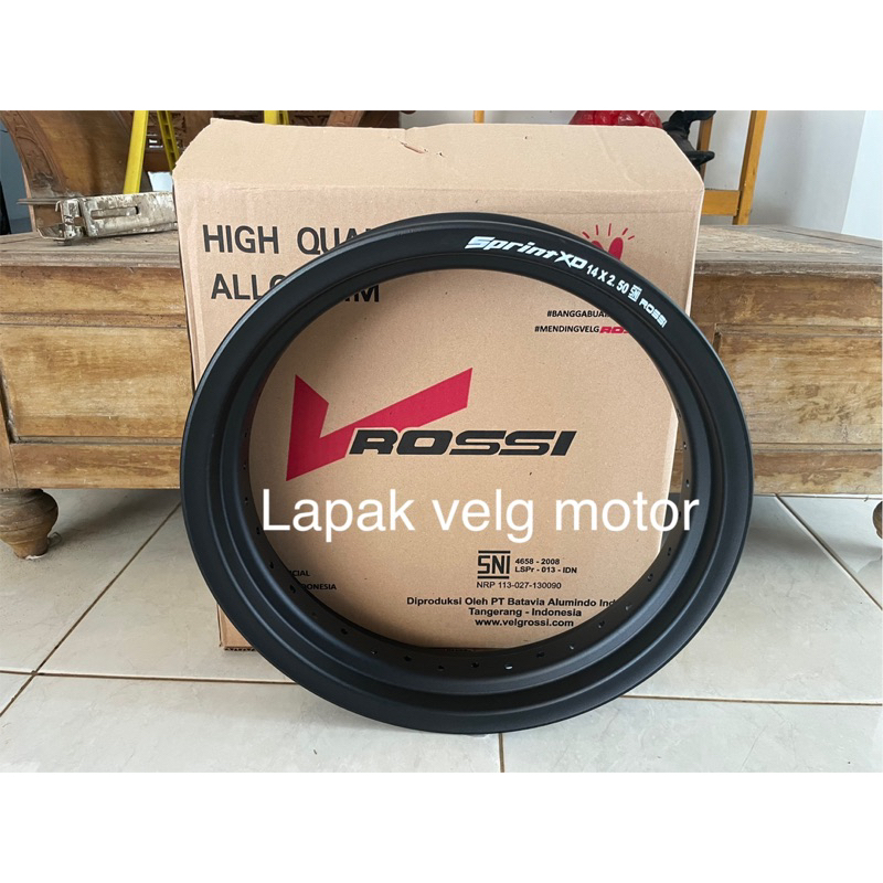 Jual velg Rossi xd ring 14 uk 250warna hitam doff(harga 1 pcs) | Shopee ...