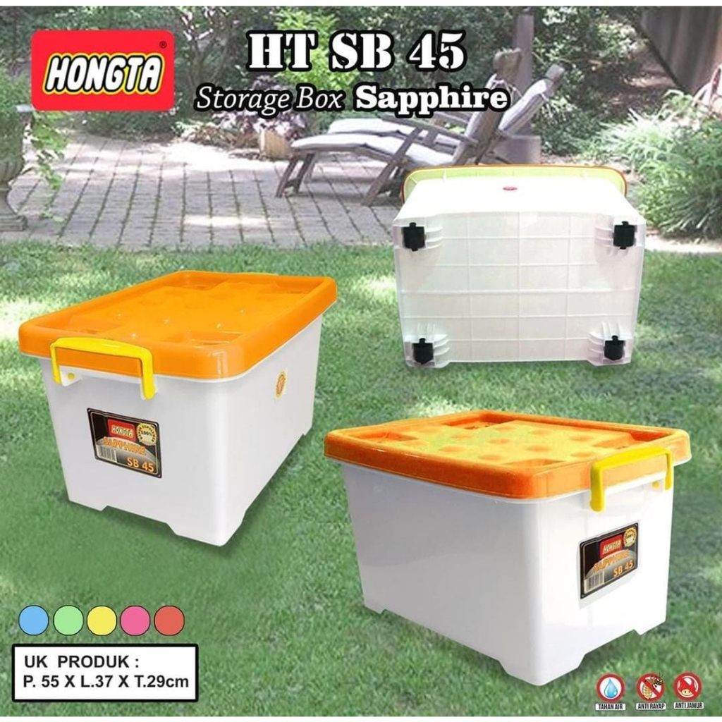 Jual Container Box Storage Tempat Penyimpanan AKAKO HONGTA Bening Putih ...