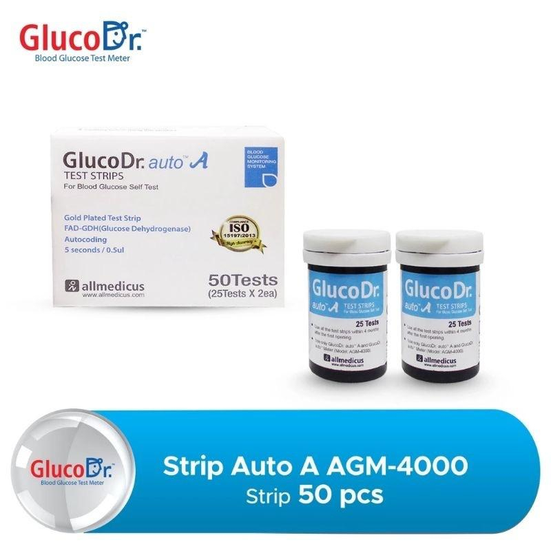 Jual STRIP TEST GULA DARAH GLUCO DR AUTO A AGM 4000 / STIK ISI ULANG ...