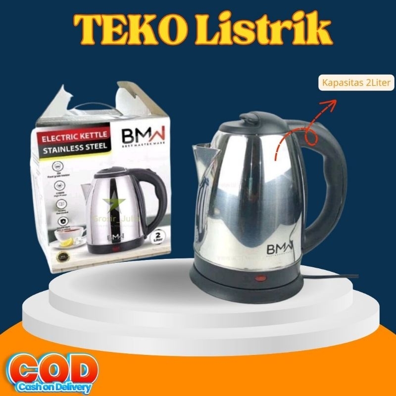 Jual Teko Kettle Listrik Pemanas Air 2 Liter Electric Ketel Elektrik ...