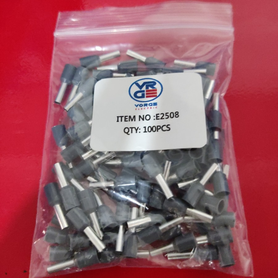 Jual FERRULES E2508 2.5mm Insulated SKUN KABEL Tusuk E-2508 FERULLES ...