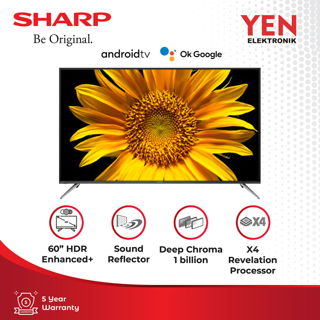Jual Sharp LED TV 4K Ultra-HDR Android TV with Google Assistant 4T ...
