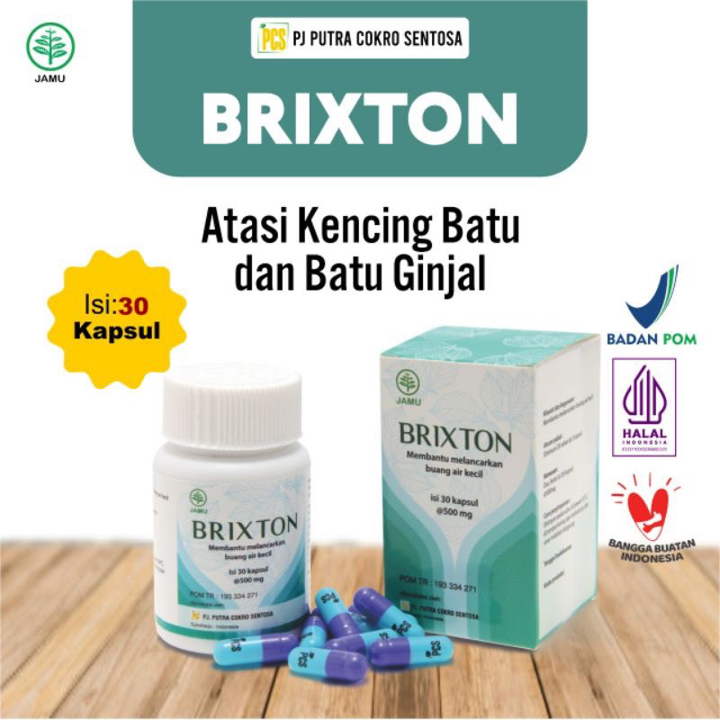 Jual Obat Kencing Batu dan Batu Ginjal BRIXTON isi 30 Kapsul | Shopee ...