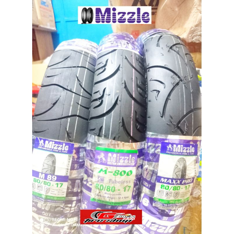 Jual CUCI GUDANG BAN MIZZLE 80/80-17 TUBELES 80/80-17 mizzle m800 ...