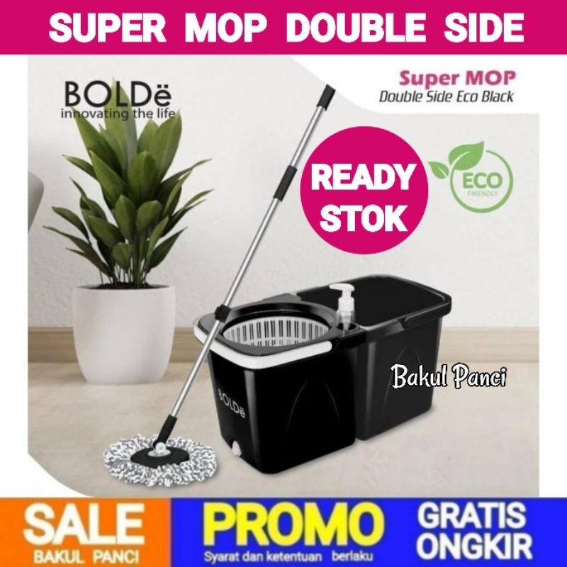 Jual BOLDe ALAT PEL SUPER MOP DOUBLE SIDE ECO - MAGIC MOP MODERN WONDER MOP PEL PUTAR OTOMATIS ...