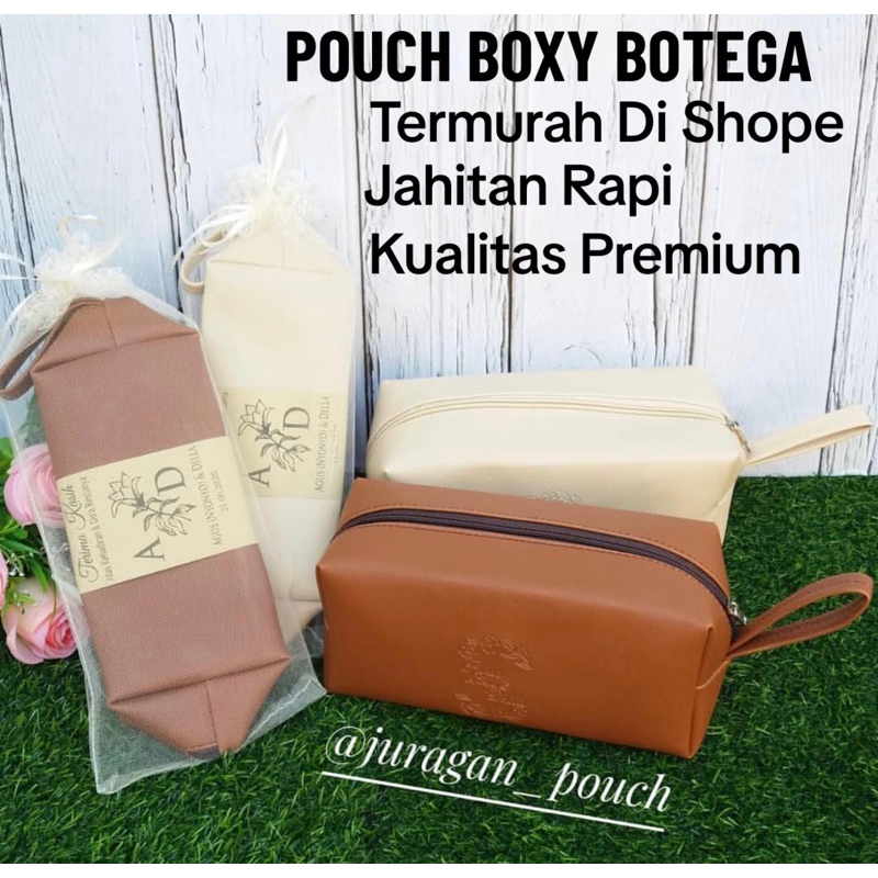Jual (minimal order 200 pcs) @POUCH BOTEGA TEBAL Pouch boxy botega ...