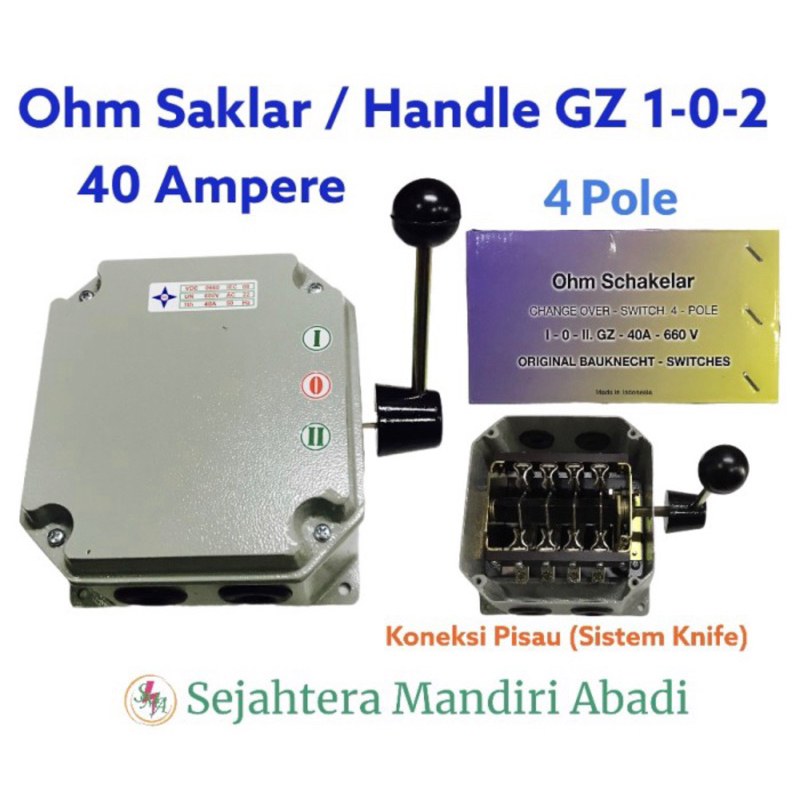 Jual Ohm Saklar NK 40A Pisau 3 Phase 4 Pole COS Change Over Switch Knife | Shopee Indonesia