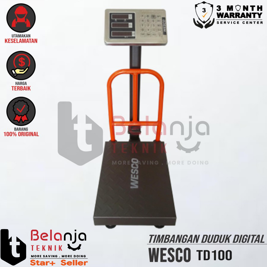 Jual Wesco Westco Timbangan Duduk Digital TD100 100 KG Digital Scare TD 100 | Shopee Indonesia