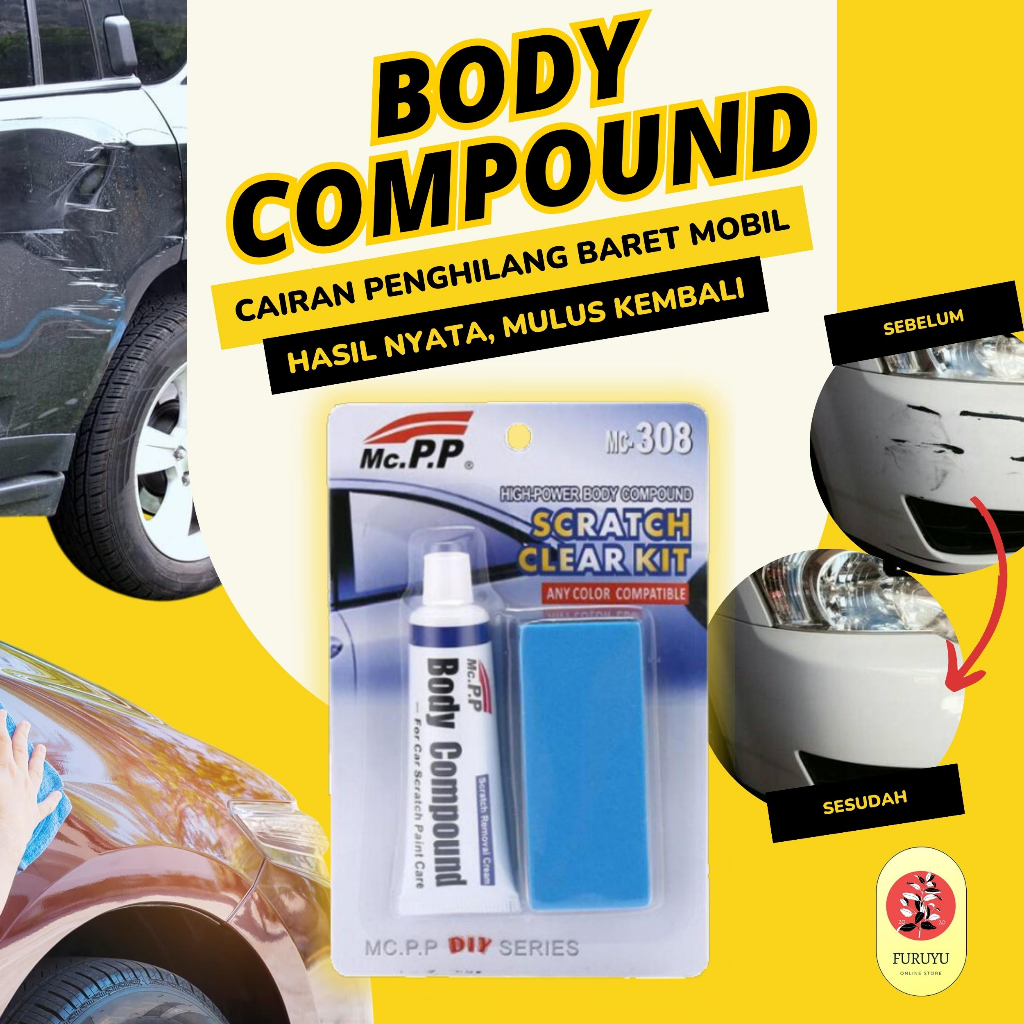 Jual Penghilang Baret Lecet Mobil Motor Body Compound Instant Sparkling ...