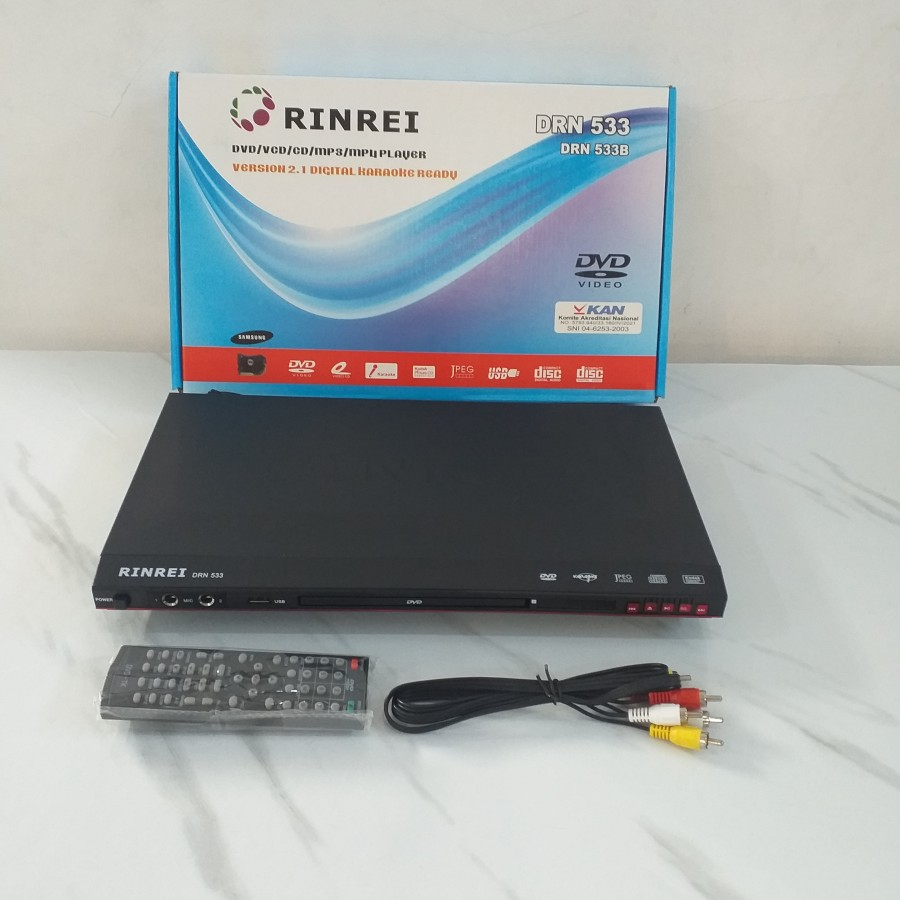 Jual DVD/VCD/CD/MP3/MP4 Player RINREI Optik Samsung Body Besi Read ...