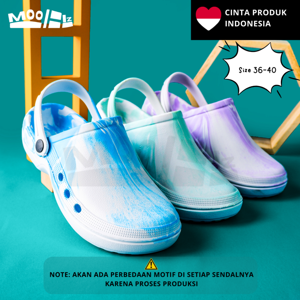 Jual Moobiz.id Sandal Kodok Tie Dye Wanita Dewasa Sendal Baim Motif ...