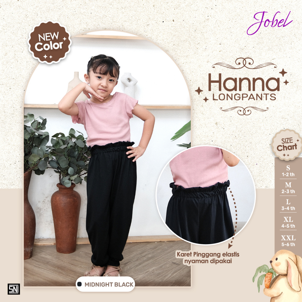 Jual Jobel Hanna Longpants 1-6 Tahun Celana Panjang Adem Fashion Anak Perempuan CBKS/SDI ...