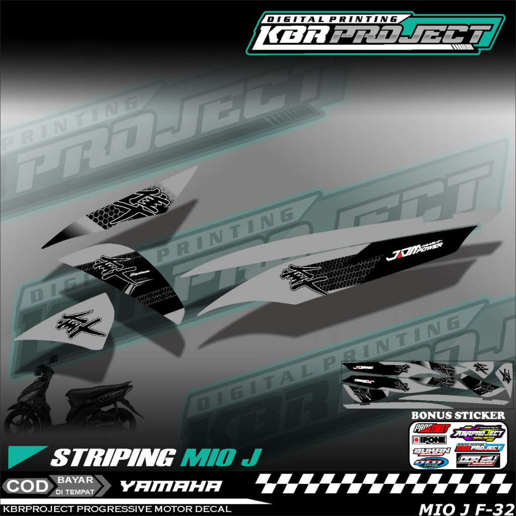 Jual MIO J STIKER STRIPING PREMIUM MOTOR KEREN LIS VARIASI MIO J STIKER ...