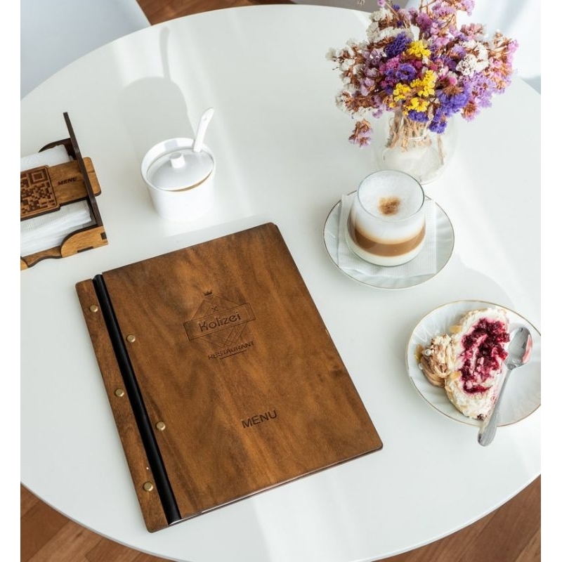 Jual WOODEN BOARD MENU/ PAPAN MENU KAYU/ BUKU MENU KAYU/ BUKU MENU ...