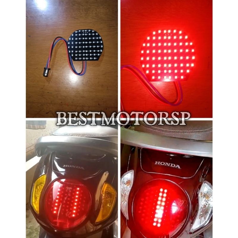 Jual STOPLAMP SCOOPY new 2021-2023 10 mode running merah | Shopee Indonesia