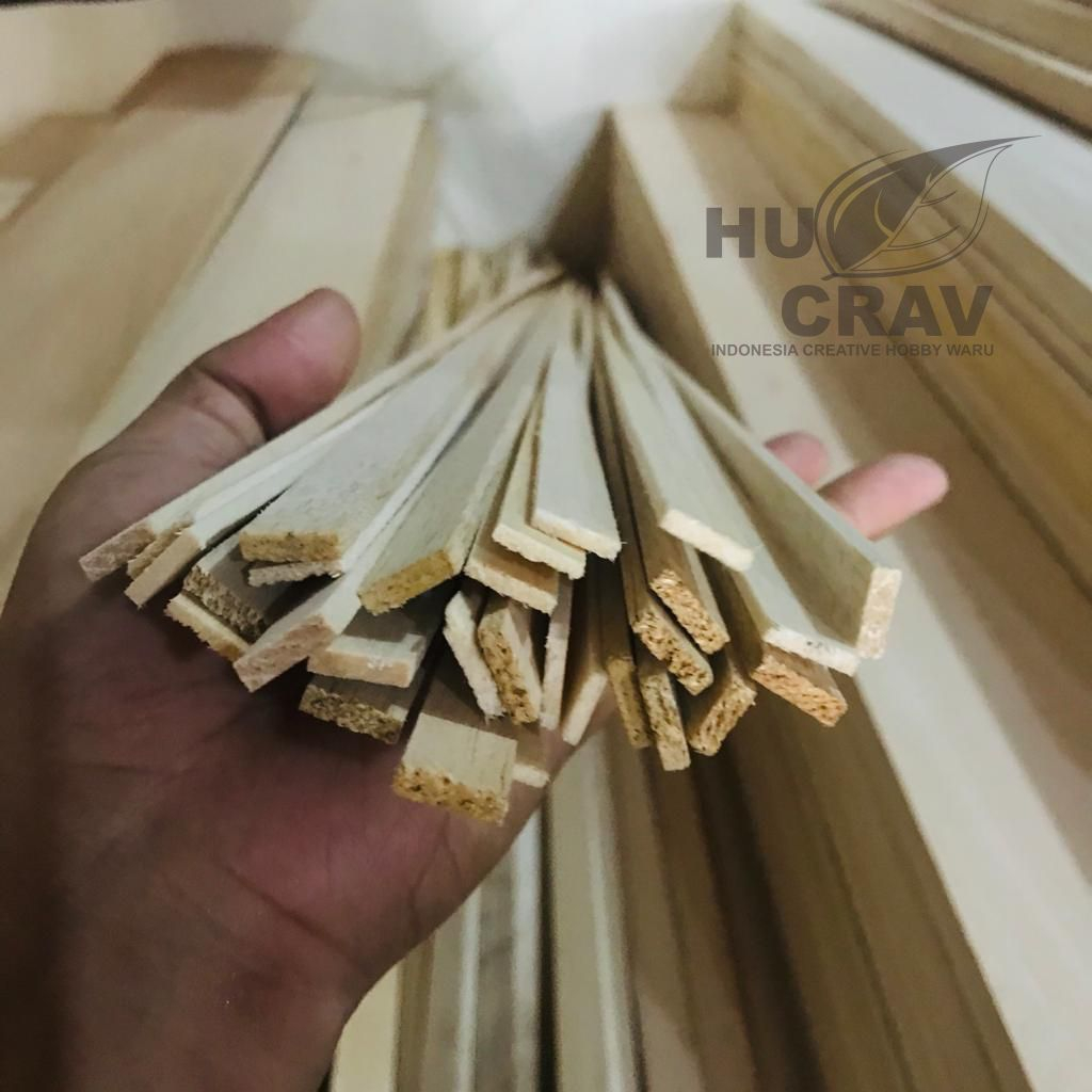Jual Balsa strip 3mmx15mmx1000mm aeromodelling kayu balsa stik maket ...