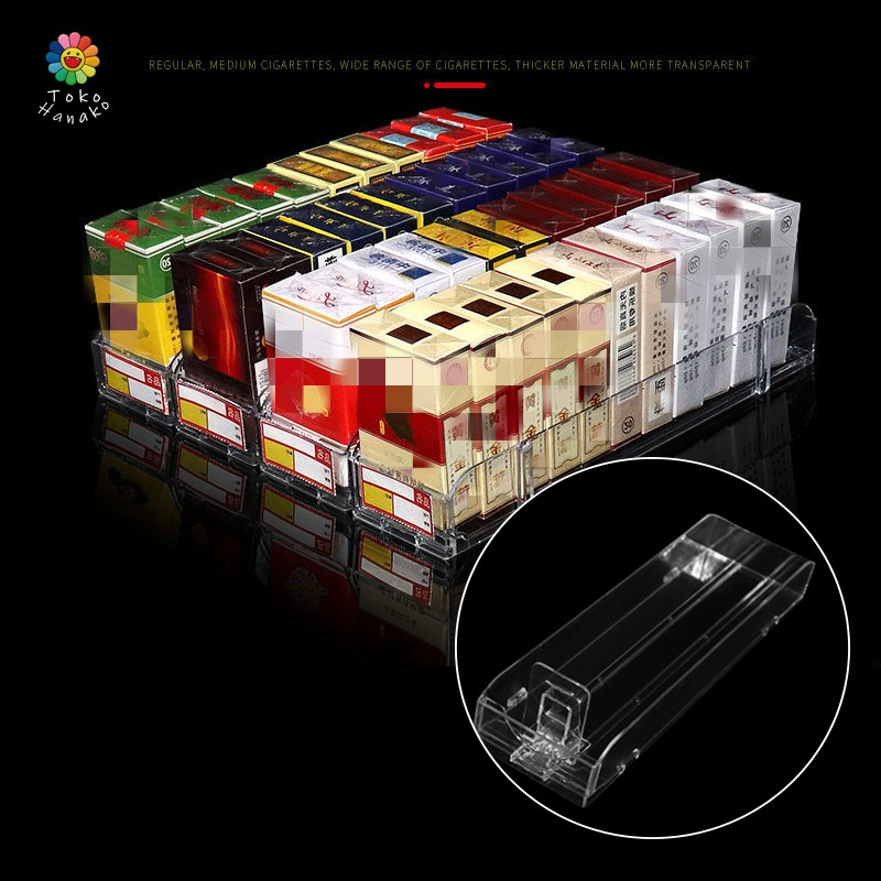 Jual 1 Set 28.5cm Rak rokok acrylic magnet Pusher rokok akrilik Rak ...