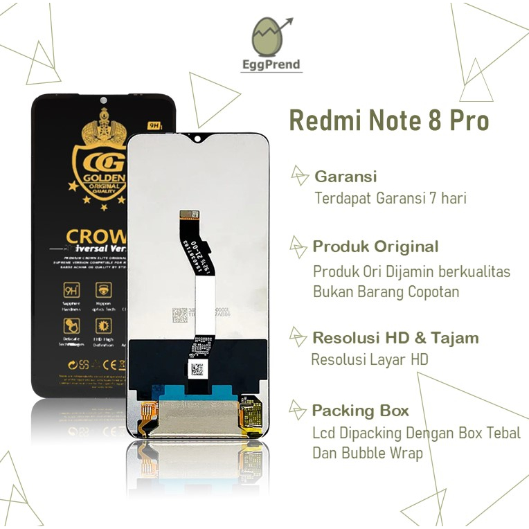 Jual LCD TOUCHSCREEN XIAOMI REDMI NOTE 8 PRO COMPLETE ORIGINAL FULLSET ...