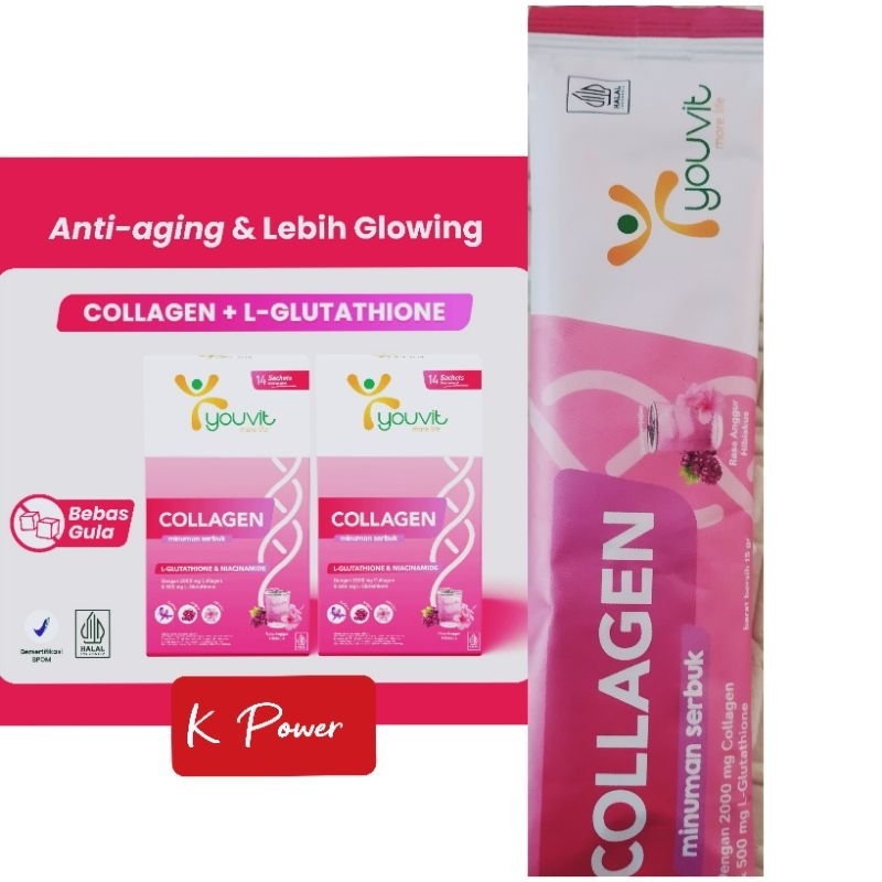 Jual Youvit Collagen Powder Antiaging - Minuman Collagen Serbuk Sachet ...