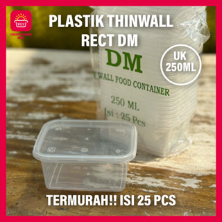Jual THINWALL RECTANGLE / Kotak makan plastik BOX MIKA THINWALL WADAH + TUTUP TERMURAH ISI 25PCS ...