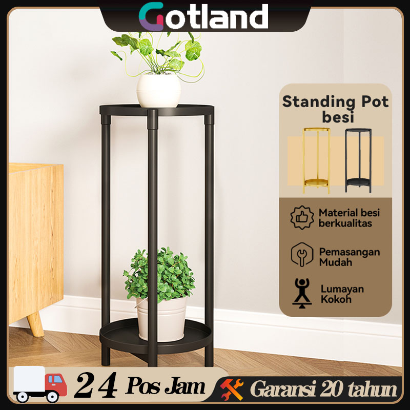 Jual 2 Tiers Rak Bunga Pot Standing Rak Tanaman Rak Hiasan Rumah ...