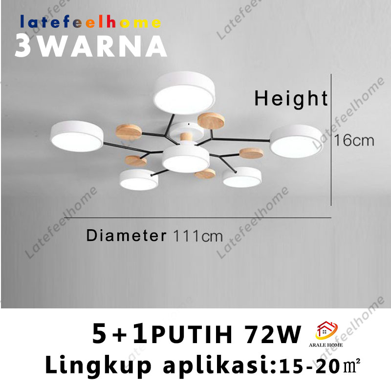 Jual Lampu Gantung 3 Warna Lampu plafon LED Lampu Plafon Lampu Gantung ...