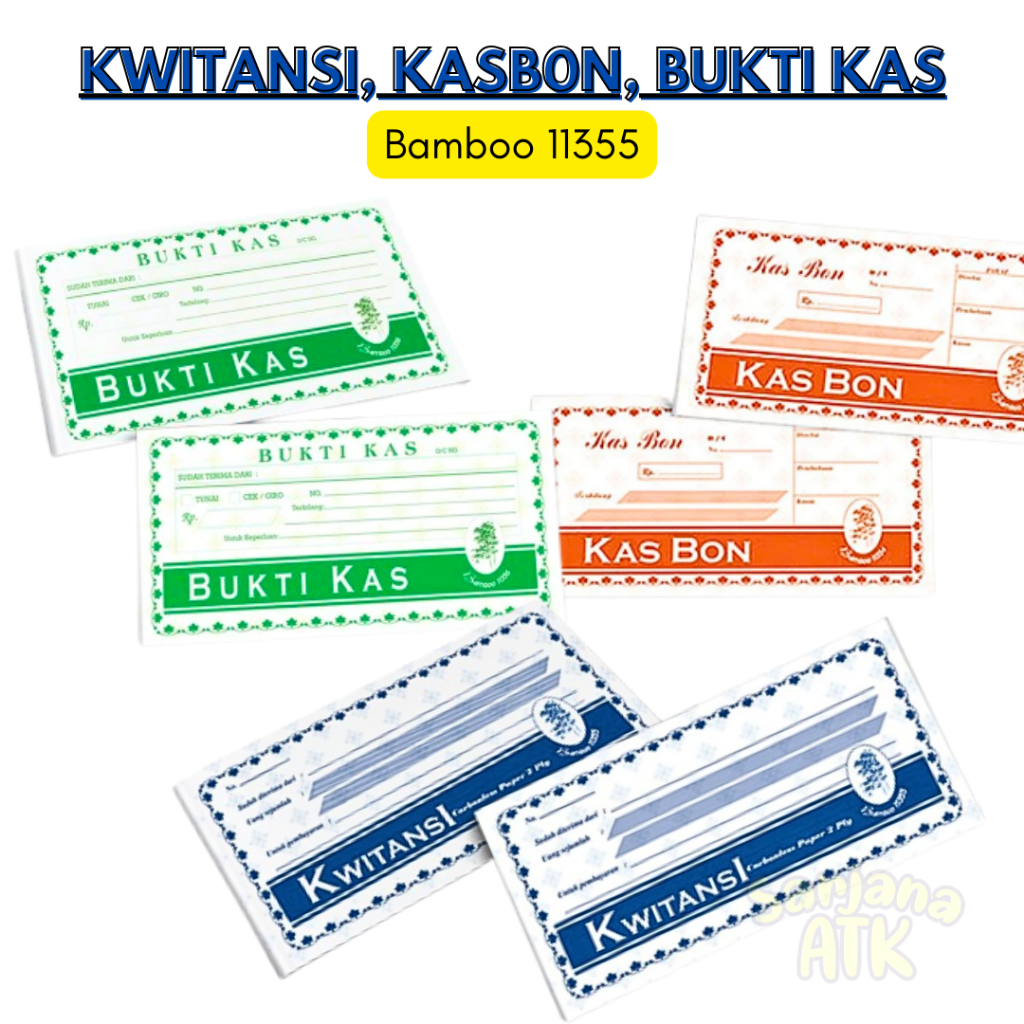 Jual Buku Kas Bon / Bukti Kas / Kwitansi 2Ply 1/3 Folio Bamboo | Shopee ...